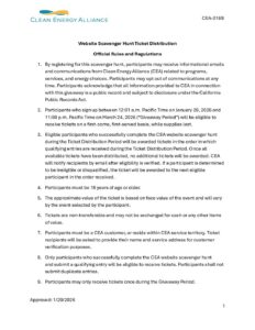 Ticket Entry Form Official Rules and Regulations_FINAL | Clean Energy ...